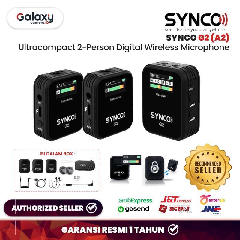 Jual Synco G2 (A2) Ultracompact 2-Person Digital Wireless Microphone di Seller Galaxy Camera ...