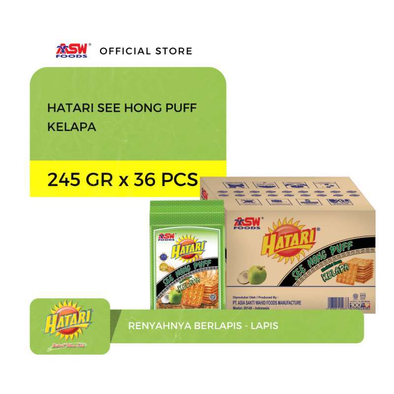 Jual Hatari See Hong Puff Kelapa 260 gram ( KARTON) di Seller ASWFOODS Official Store - Kamal ...