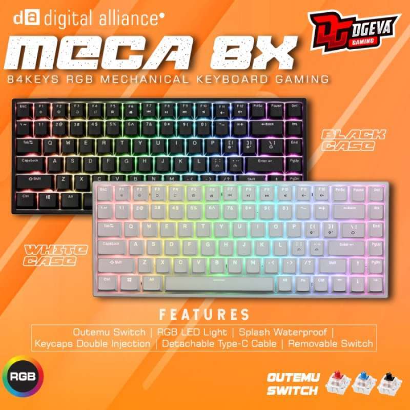Promo Digital Alliance Meca 8X RGB Mechanical Keyboard Gaming - DA Meca ...