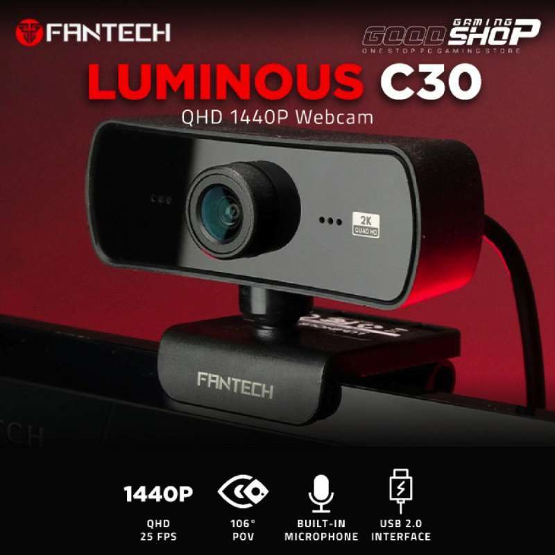 Jual Fantech Webcam 2K 4MP Luminous C30 QHD 1440P - Webcam di Seller ...