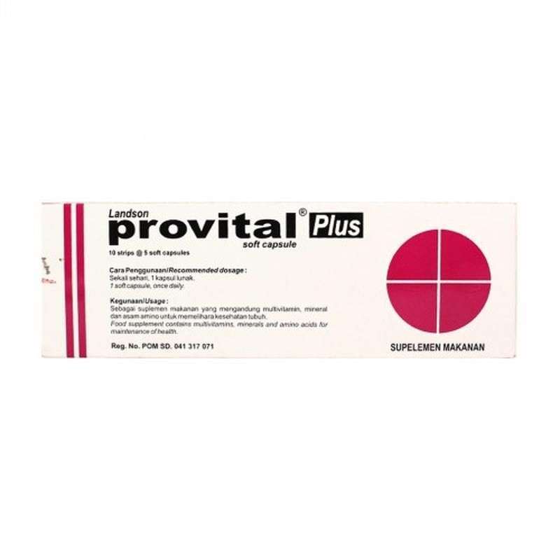 Jual Original Provital Plus Box Isi 50 Kapsul Multivitamin dan Mineral ...