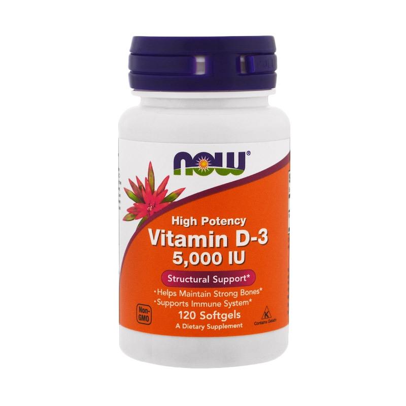 Jual Now Foods High Potency Vitamin D-3 5,000 IU Multivitamin & Suplemen [120 Softgels] di ...