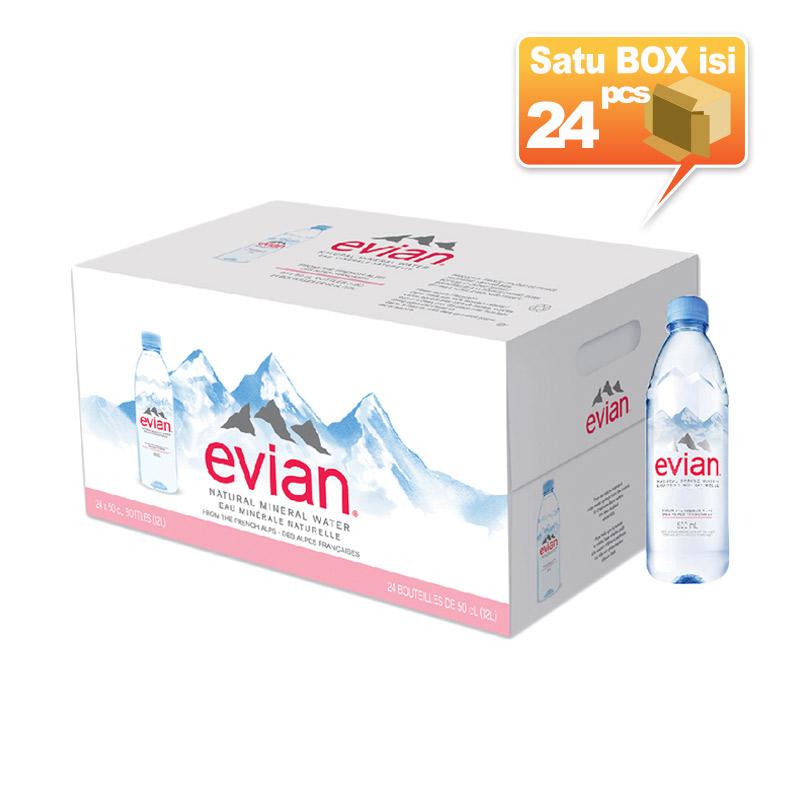 Jual EVIAN Natural Spring Water 500ml (24 botol) di Seller AQUA Store ...