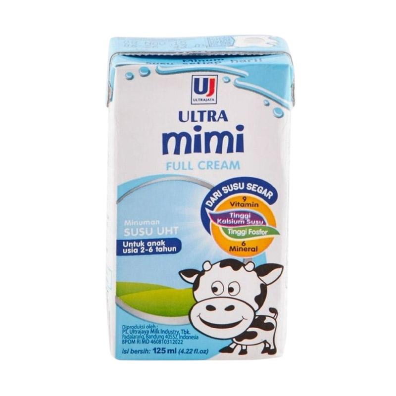 Promo Ultra Jaya Mimi Full Cream Susu UHT [125 mL] 1 Dus / 40 Pcs ...