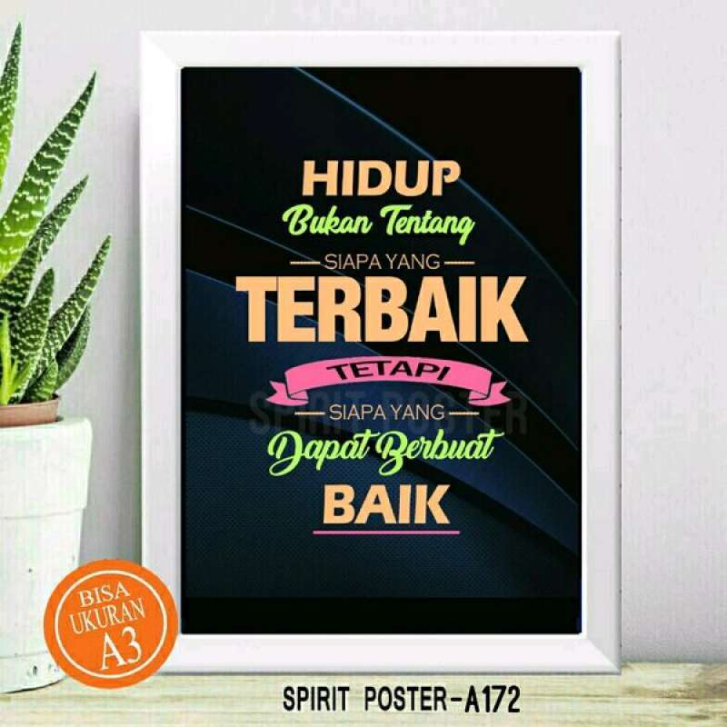 Promo hiasan dinding poster motivasi & inspiratif-Terbaik Atau Berbuat ...