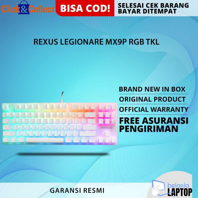 Jual Rexus Legionare MX9P RGB TKL Mechanical Gaming Keyboard - White ...