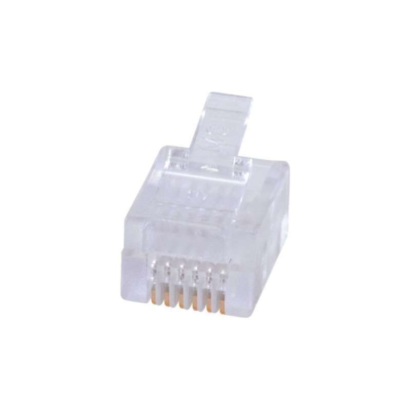 Jual Connector Rj 11 6 Pin Konektor Line Telepon Kepala Kabel Line Telp ...