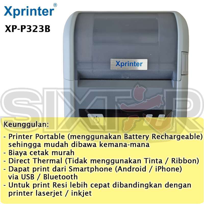 Promo Xprinter Xp P323b Printer Thermal Portable Mini Mobile Receipt 3990