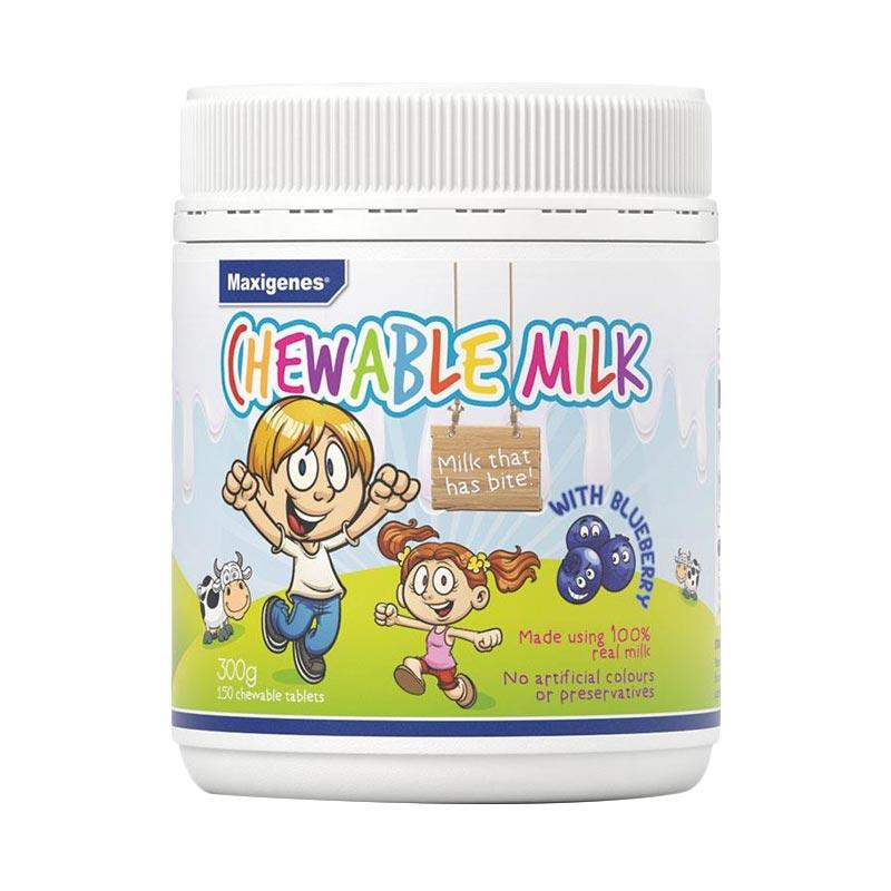 Promo Maxigenes Chewable Milk with Blueberry [150 Tablets] Diskon 30% ...