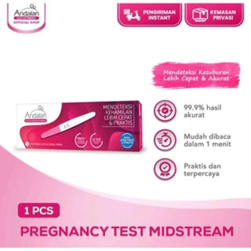 Promo Andalan Midstream Test Pack Uji Kehamilan/Tespek Andalan/Alat Uji ...