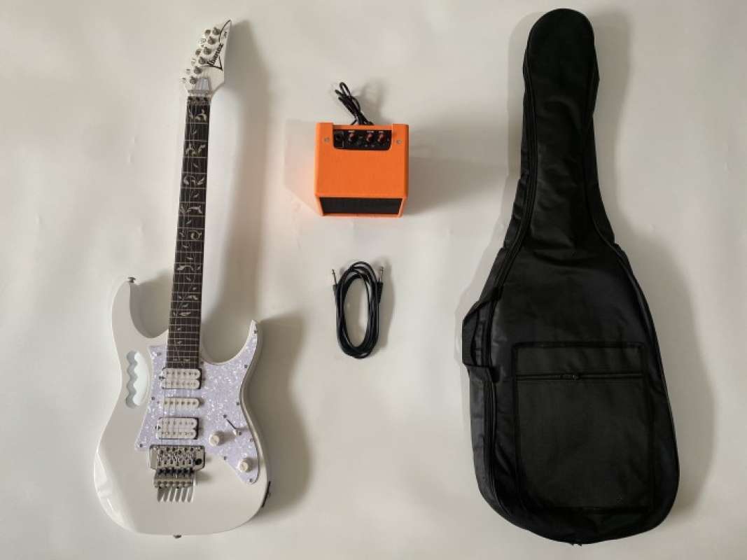 Jual RECOMMENDED Paketan Gitar Ibanez Jem Flower + Ampli Distorsi ...