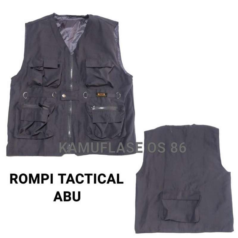 Jual Rompi Outdoor Rompi army rompi lapangan rompi touring - Abu-abu ...