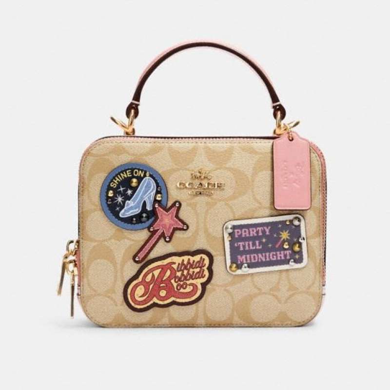 Jual Original Disney X Coach Box Crossbody In Signature Canvas With ...