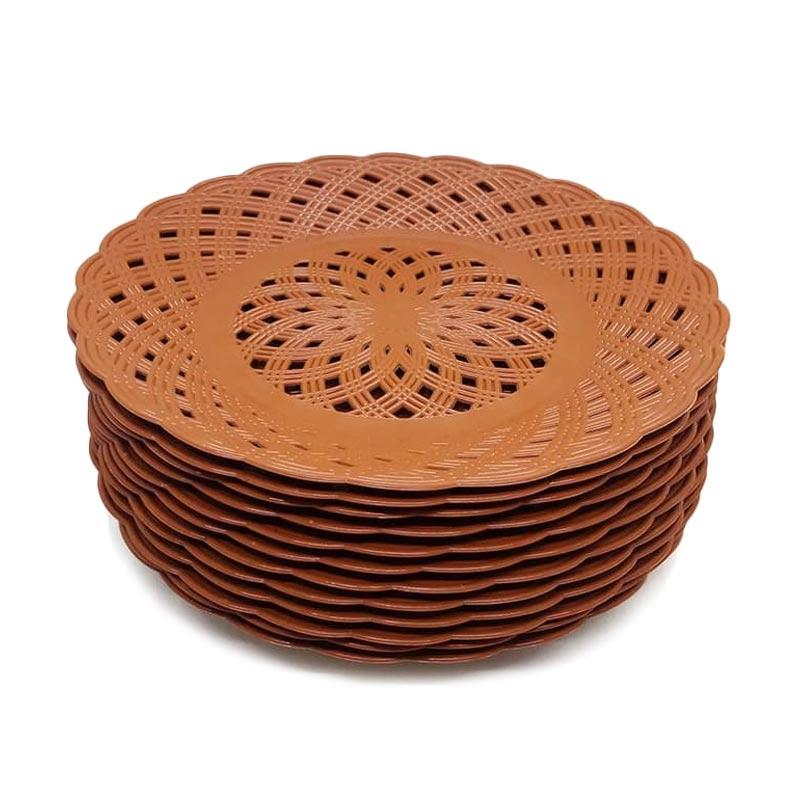 Promo Natalia Staff Piring Rotan Anyaman Plastik [12 pc] Diskon 55% di ...