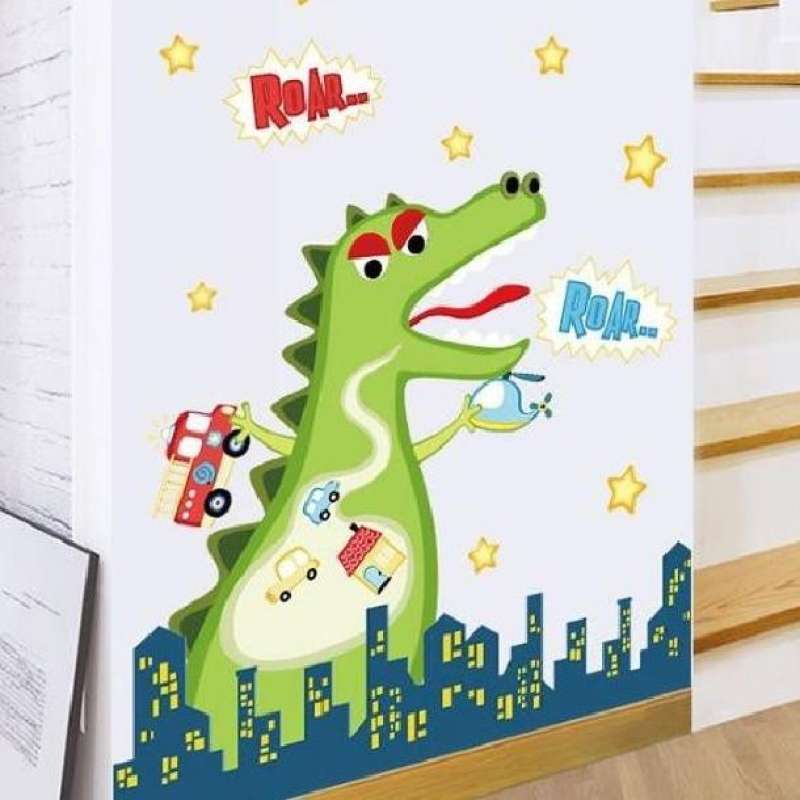 Promo Stiker Dinding Monster Dinosaurus SK9362 Wall Sticker Wallpaper ...