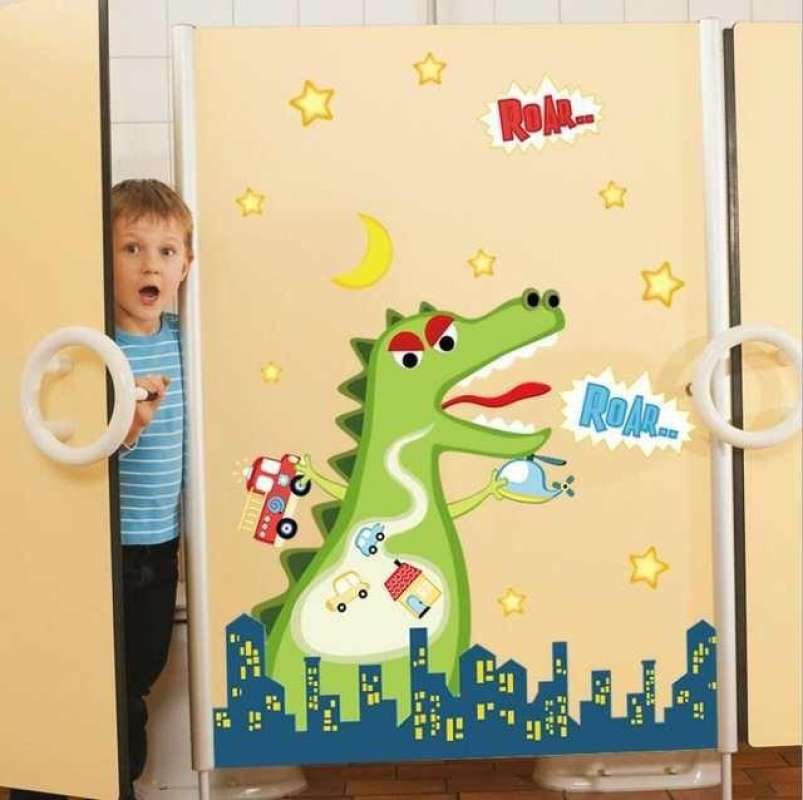 Promo Stiker Dinding Monster Dinosaurus SK9362 Wall Sticker Wallpaper ...