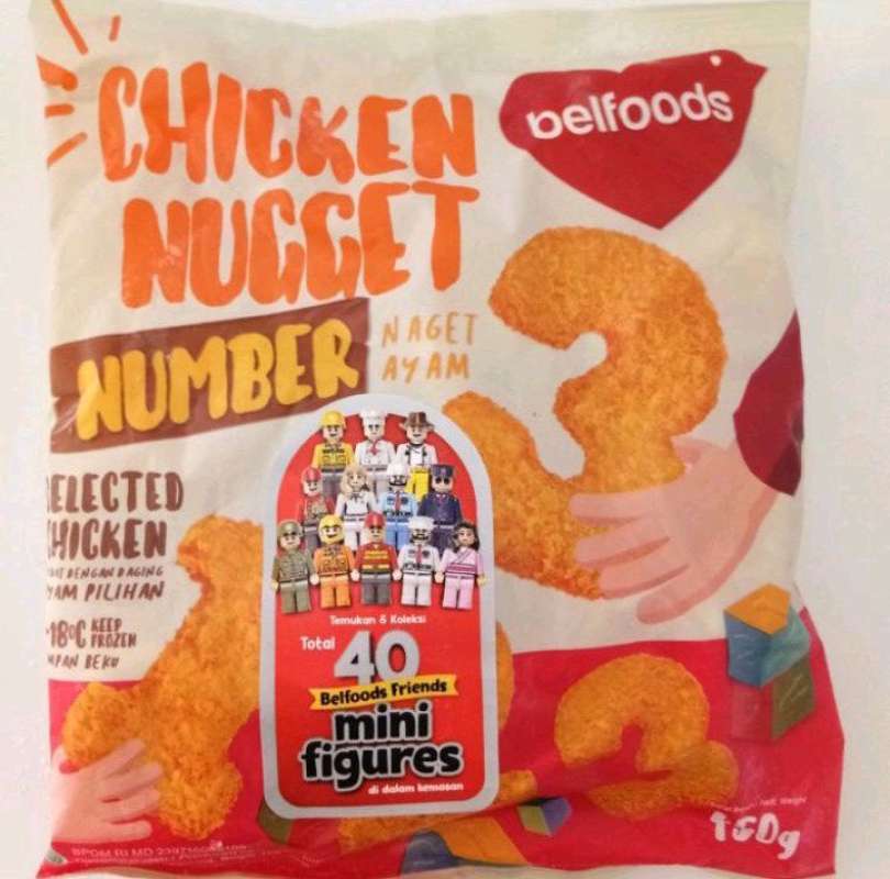 Jual Belfoods Chicken Nugget Number 123 450 Gram Naget Ayam Bentuk ...