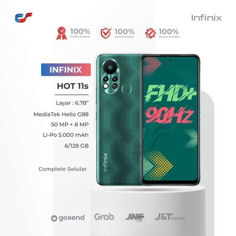 Jual Infinix HOT 11S NFC 6/128GB - Hijau di Seller Cellular Solution 2 ...