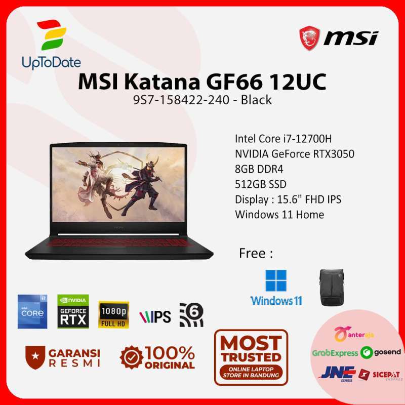 Jual Msi Katana Gf66 12uc 9s7-158422-240 I7-12700h 8gb 512gb Rtx3050 W11 Di Seller Up To Date ...