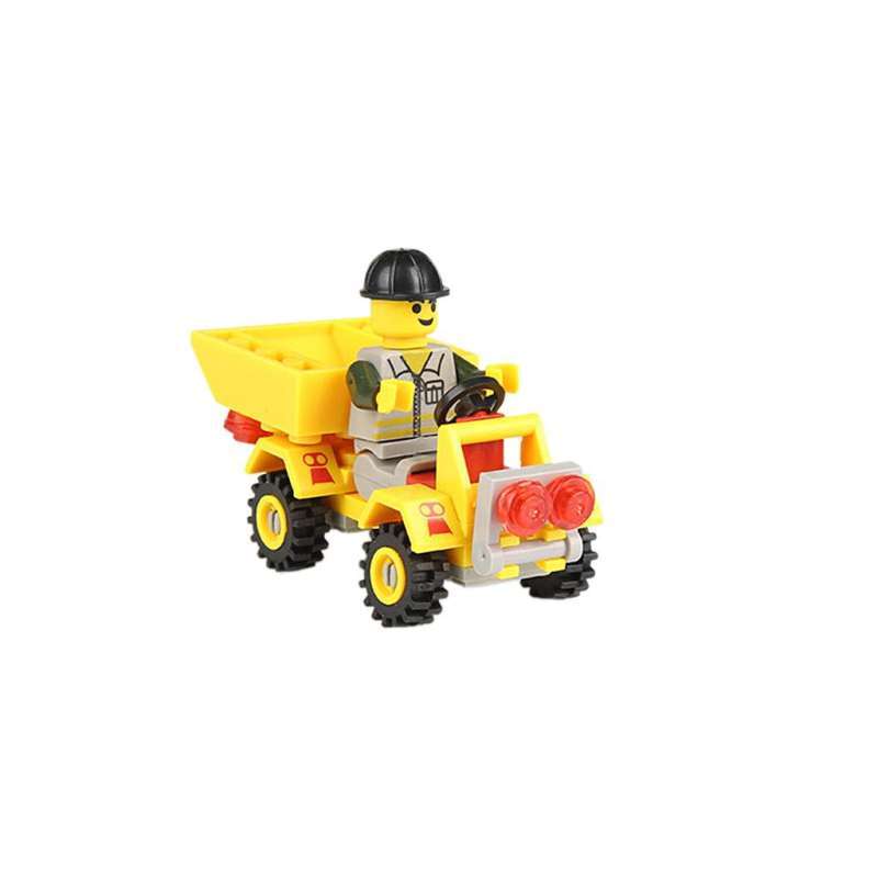 Jual High Simulation Building Blocks Earth Mover Assembly Tipper Truck ...