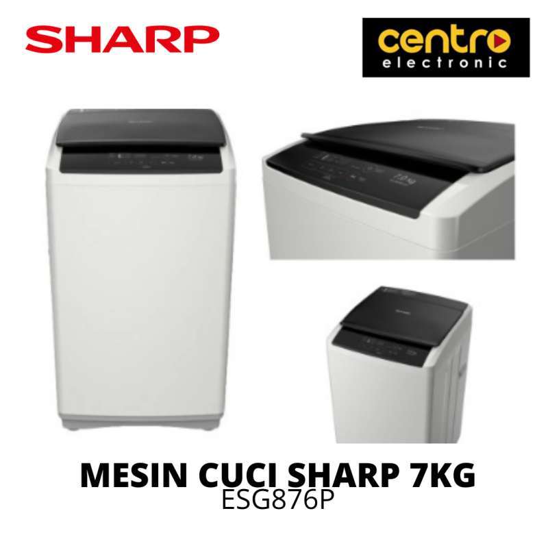 Jual SHARP MESIN CUCI TOP LOADING ESG876P di Seller Centro Electronic ...
