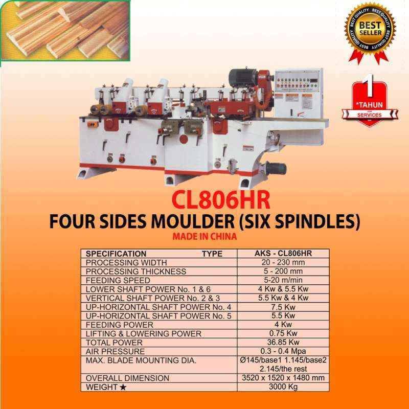 Jual Pembentuk Kayu 4 Sides Moulder (Six Spindles) CL806HR di Seller ...