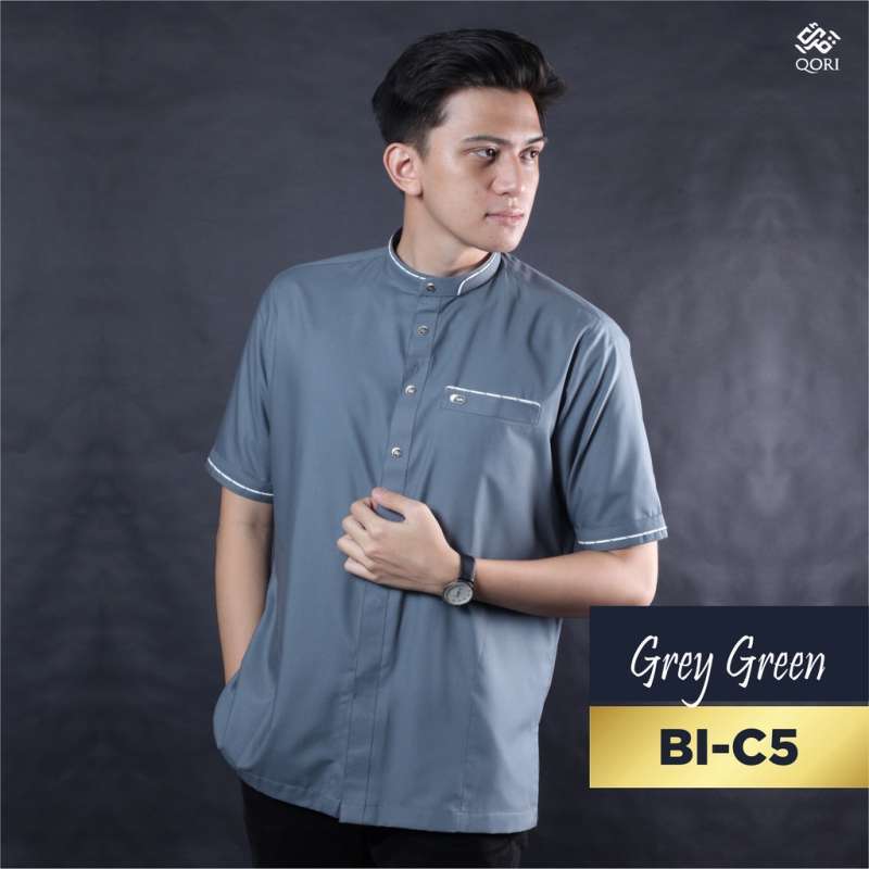 Jual Qori Apparel Signature Bilal Baju Koko Casual (Lengan Pendek) - C4 ...