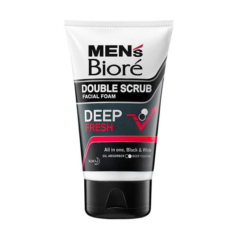 Jual MEN's Biore Facial Foam Double Scrub Deep Fresh 100g di Seller ...