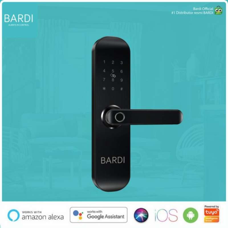 Jual Bardi Smart Home Door Lock Handle Rfid-fingerprint Waterproof Ip54 ...