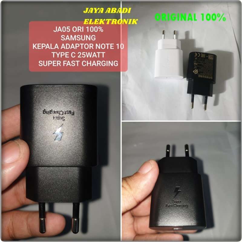 Jual SAMSUNG ADAPTOR BATOK KEPALA CHARGER 3A 25 WATT FAST CHARGING TYPE ...