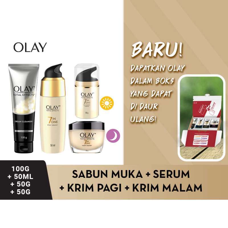 Promo Olay Total Effects Recycled Pack - Set Lengkap Anti Aging ...