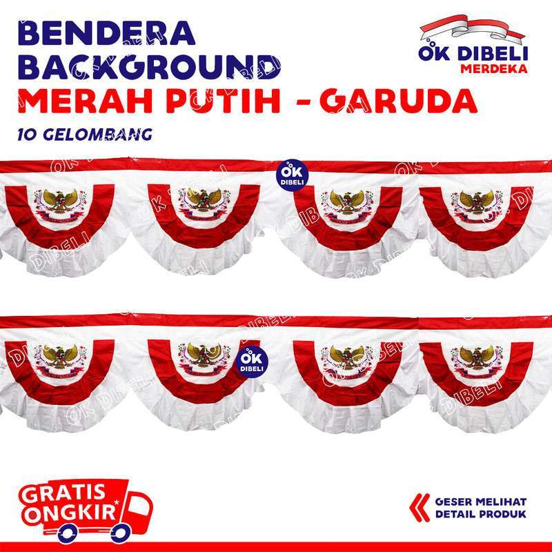 Jual Bendera Panjang Background Indonesia di Seller Ok Dibeli - Suka ...
