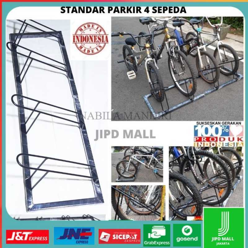 Jual Standar Parkir 4 Sepeda Besi Kotak Bike Stand Paddock 4 Universal ...