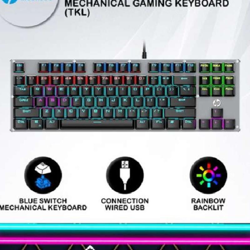 Jual Keyboard Gaming Hp Gk200 - Rgb Blue Switch Tkl Mechanical Keyboard ...