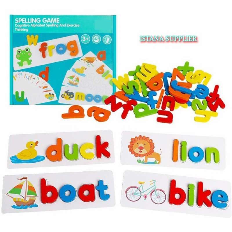 Jual MAINAN ANAK PUZZLE ALPHABET SPELLING GAME SUSUN KATA HURUF ABC ...