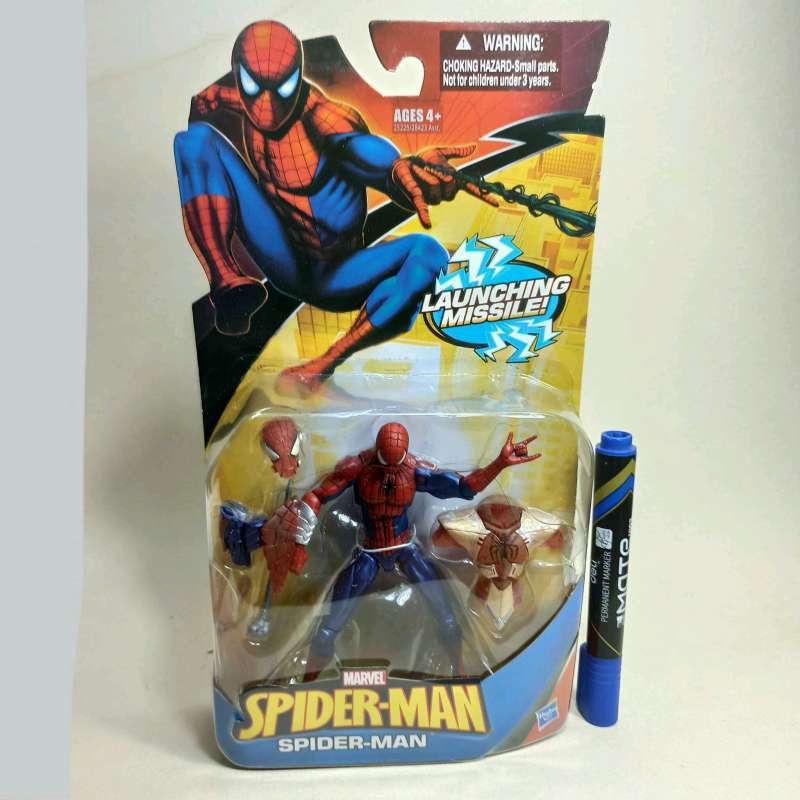 Jual mainan figure spider man spiderman launching missile by hasbro ...