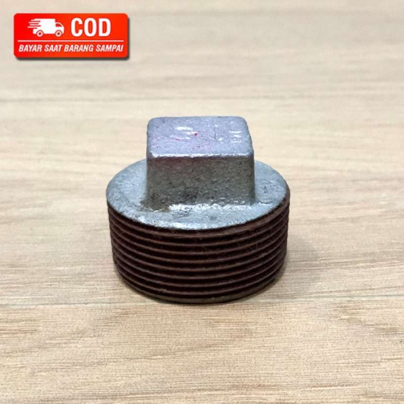 Jual PLUG DOP BESI DRAT LUAR / TUTUP PIPA BESI DRAT LUAR 1 1/2 INCH di ...
