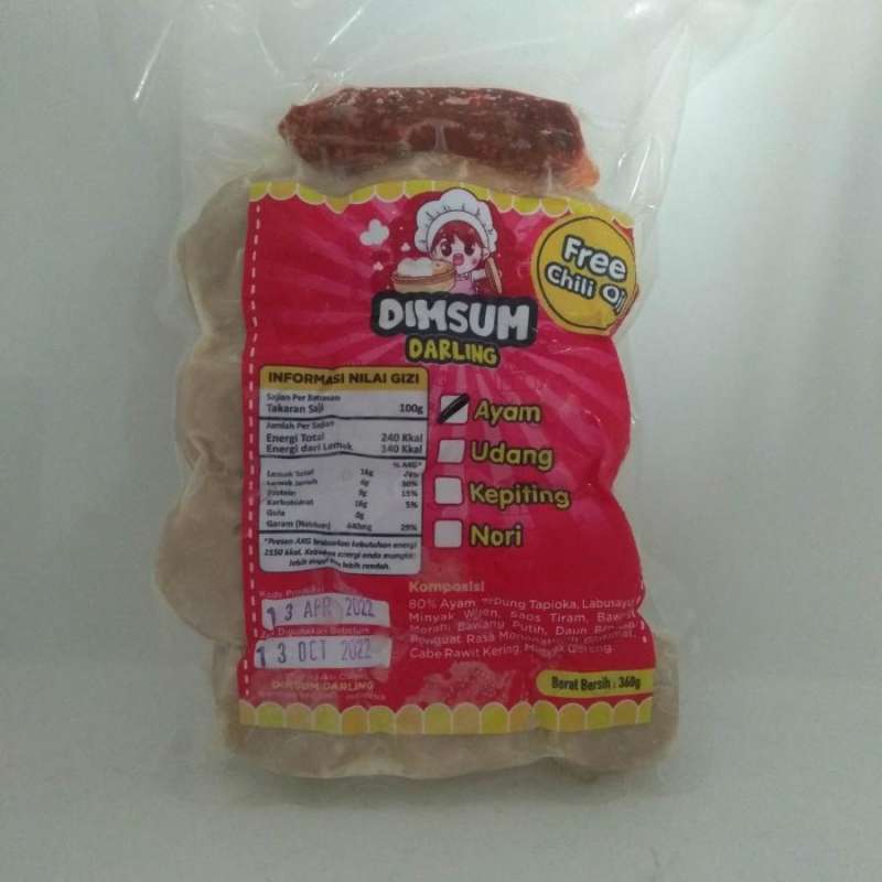 Jual Dimsum Darling Dimsum Rasa Ayam 360 Gr Di Seller Zafaa Frozen ...