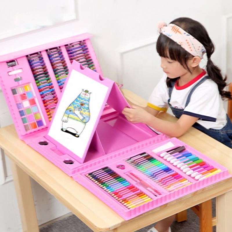 Jual ALAT LUKIS SET 208PCS CRAYON MEWARNAI di Seller ashastuff - Meruya ...