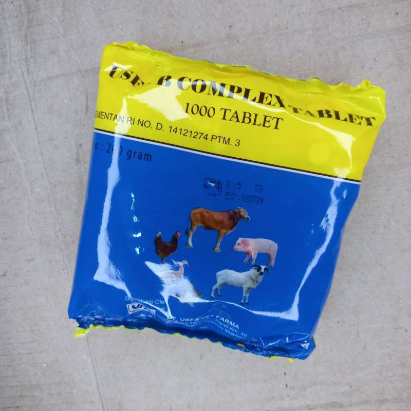 Jual Vitamin B Kompleks Complex Usfa 1000 Tablet Butir Ayam Babi ...