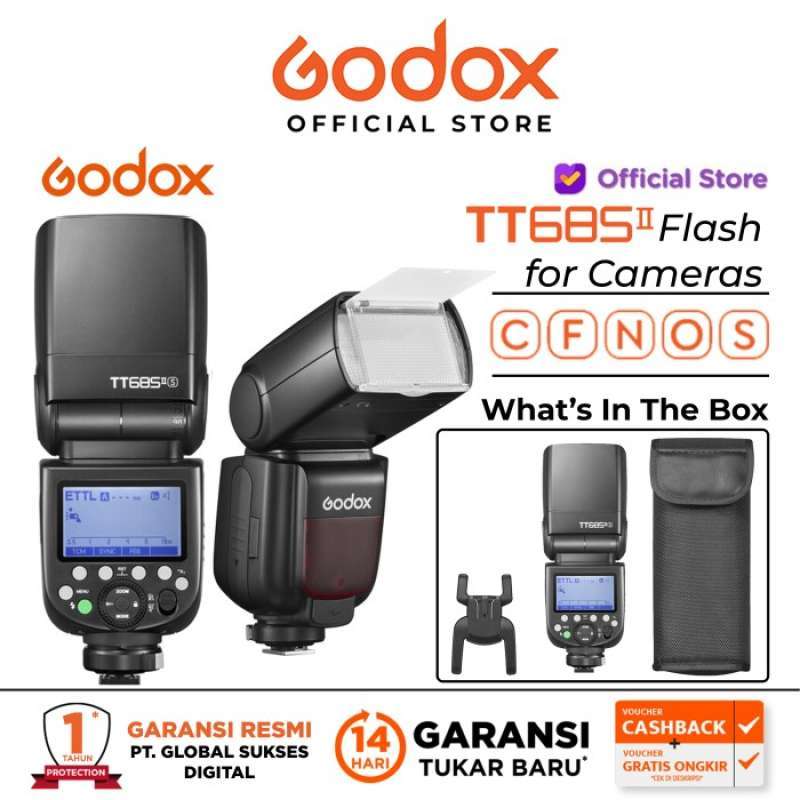 Promo Godox TT685 II Flash for Cameras TT685II - CANON Diskon 33% di ...