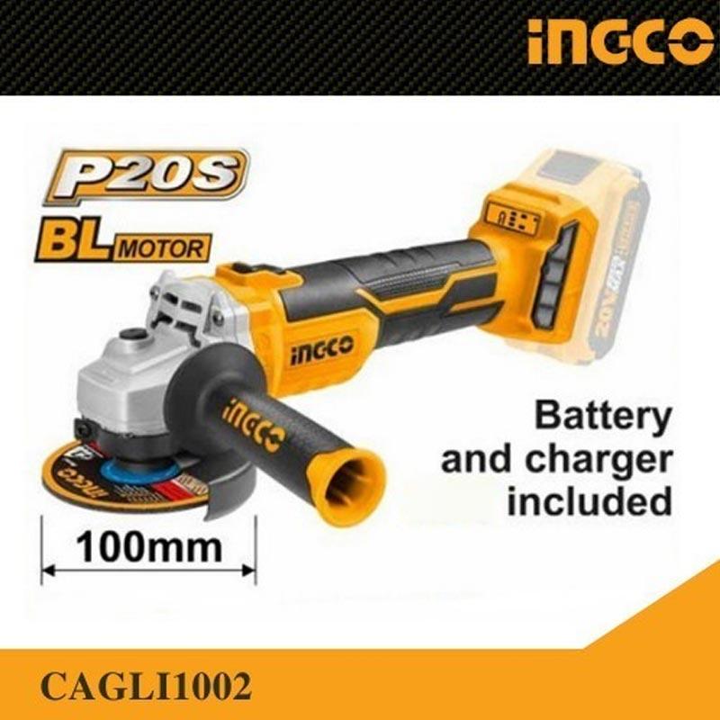 Jual MESIN GRENDA CORDLESS 20V BRUSHLESS ANGLE GRINDER INGCO CAGLI1002 ...