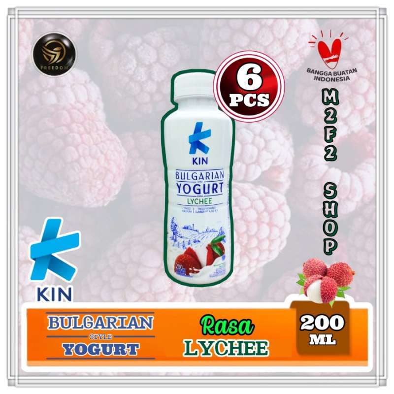 Promo KIN Bulgarian Yogurt Rasa Lychee | Leci Botol Pet - 200 ml ...