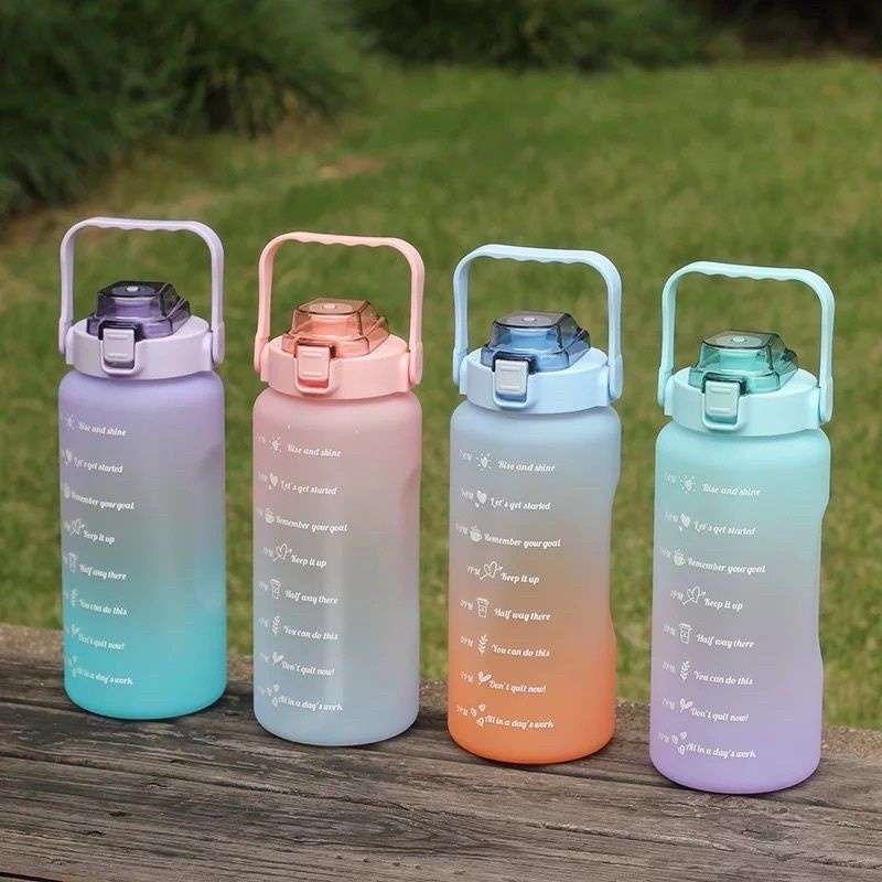 Jual Botol Minum Viral Botol Minum Termos Motivasi 2 Liter Unik Besar ...