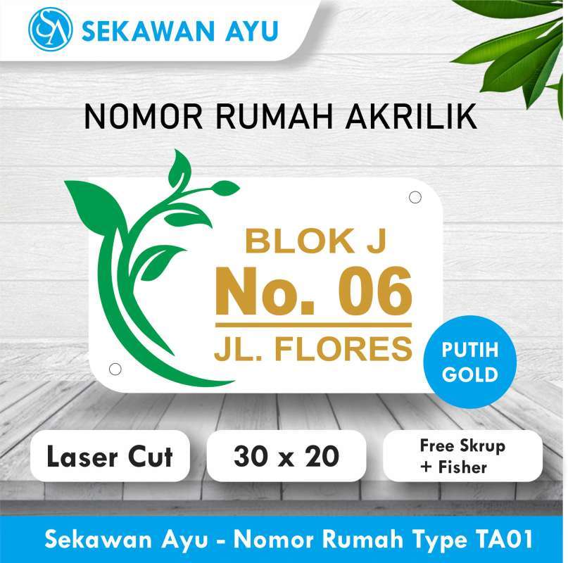 Promo nomer rumah akrilik costume/model terbaru dan murah/type TA-01 ...