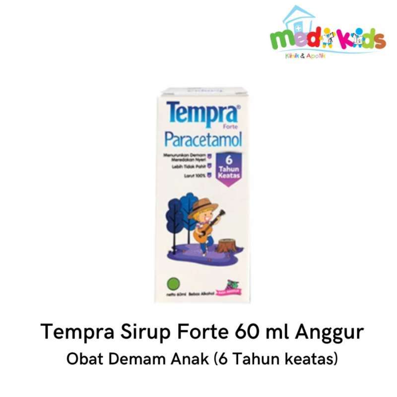 Jual Tempra Forte Sirup 60ml Obat Demam Anak (6 Tahun keatas) - Anggur ...