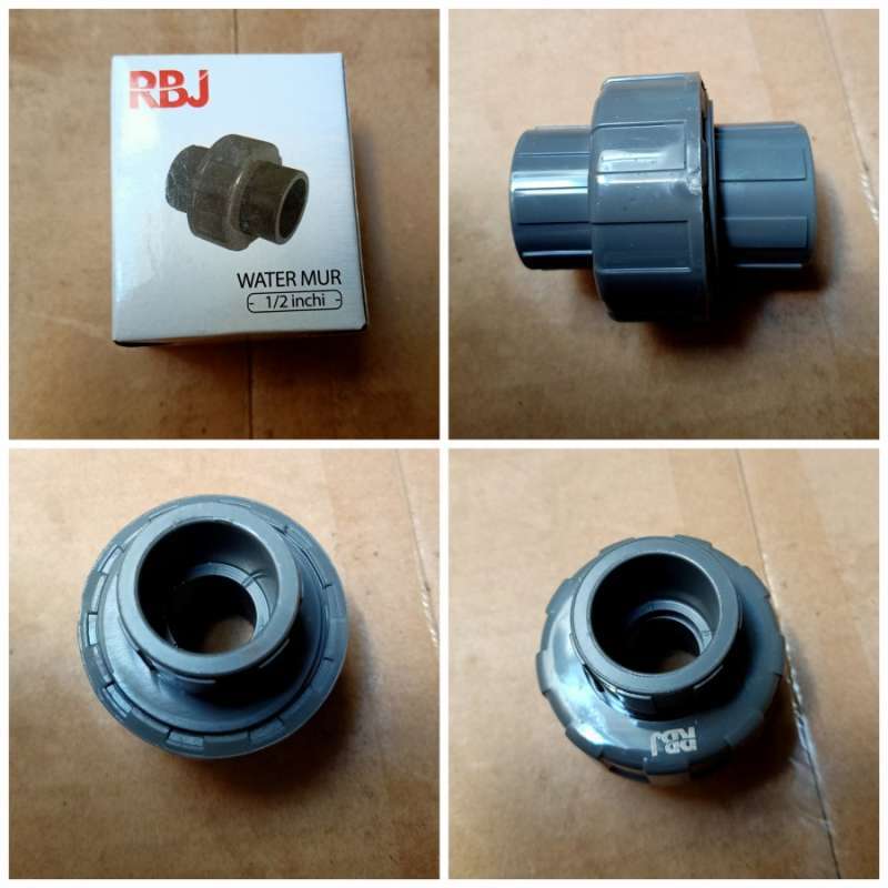 Jual WATERMUR WATER MUR PVC 1/2 INCH POLOS TANPA DRAT RBJ UNION SOCK di ...