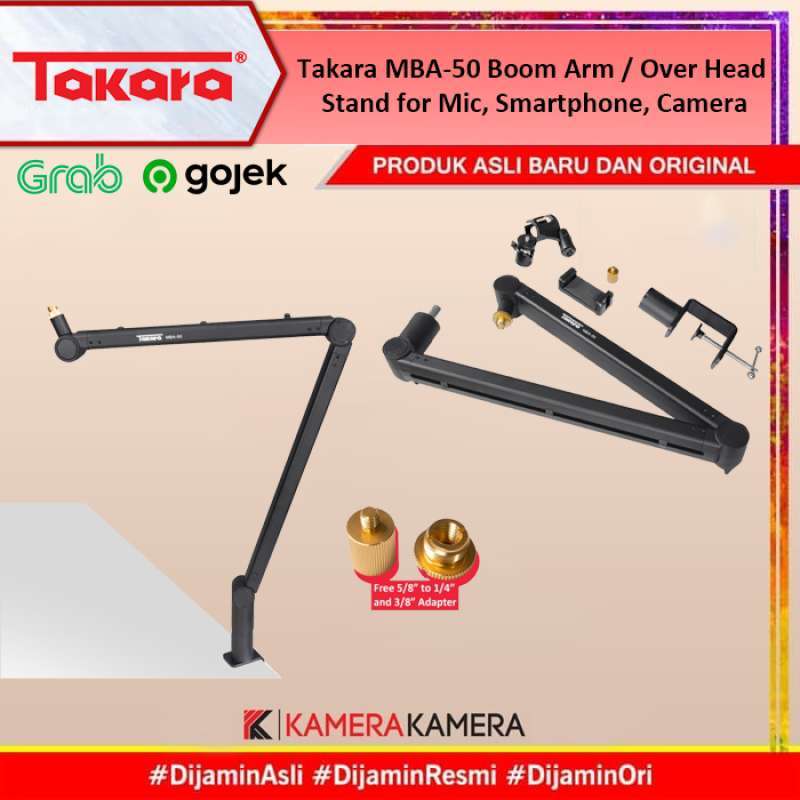 Promo KameraKamera Takara MBA-50 Boom Arm / Over Head Stand for Mic, Smartphone, Camera Diskon 1 ...