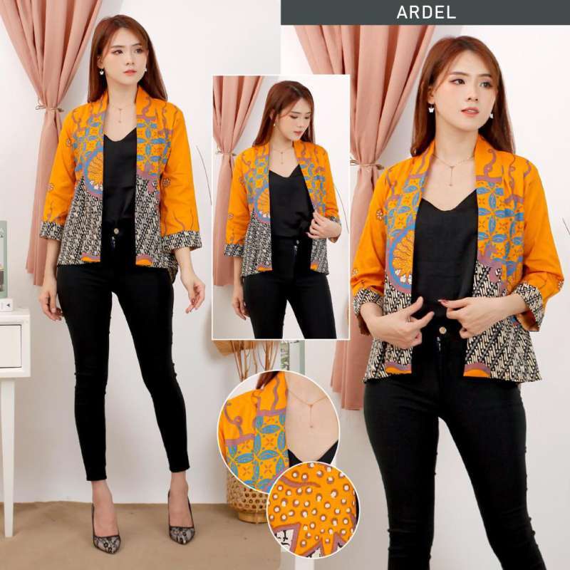 Jual Evercloth Ardel Blazer Batik Wanita Outer Batik Rompi Wanita Jaket Luaran di Seller ...