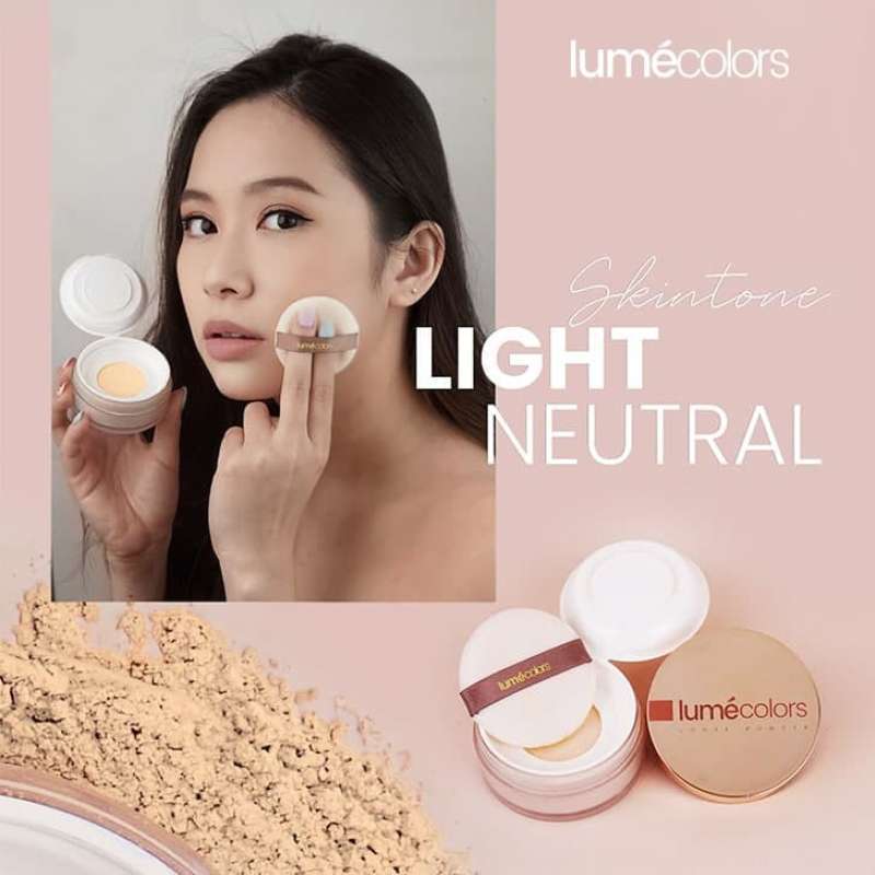 Jual Bedak Tabur Loose Powder Lumecolors Warna Light Neutral Lose ...
